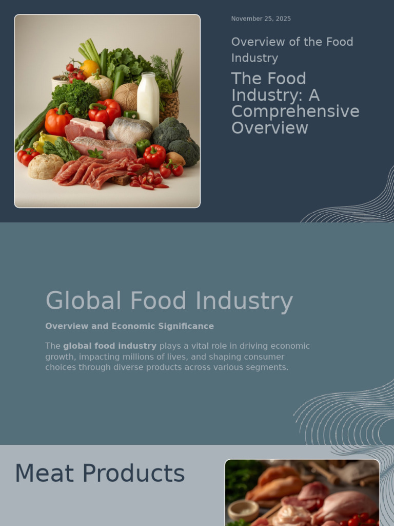 Presentation - The Food Industry a Comprehensive Overview | PDF | Sustainability | Food Industry