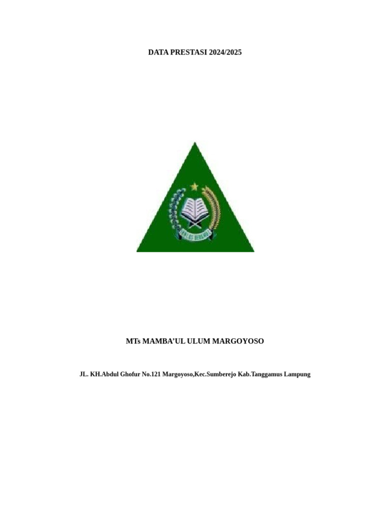 Data Prestasi 2024-2025 | PDF