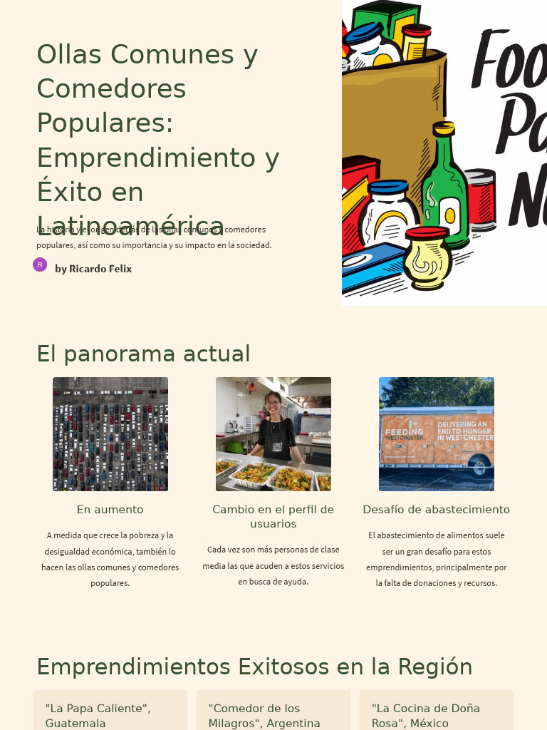 Ollas-Comunes-y-Comedores-Populares-Emprendimiento-y-Exito-en-Latinoamerica | PDF ...