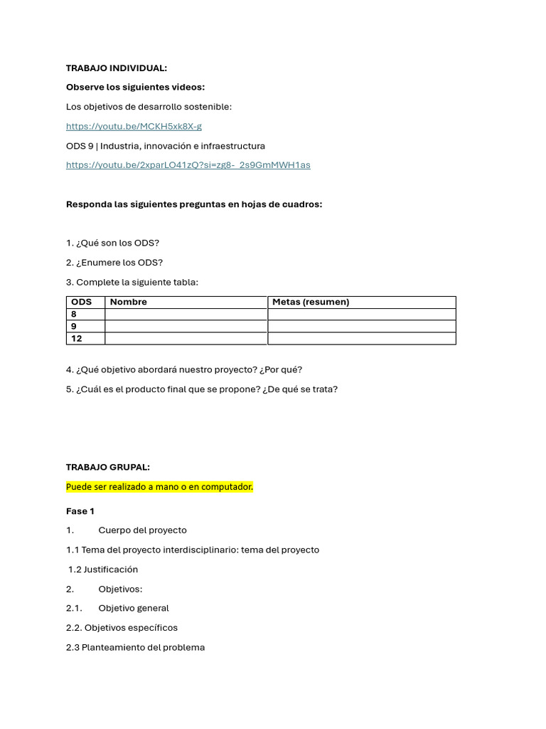 1ro C Proyecto | PDF | Science