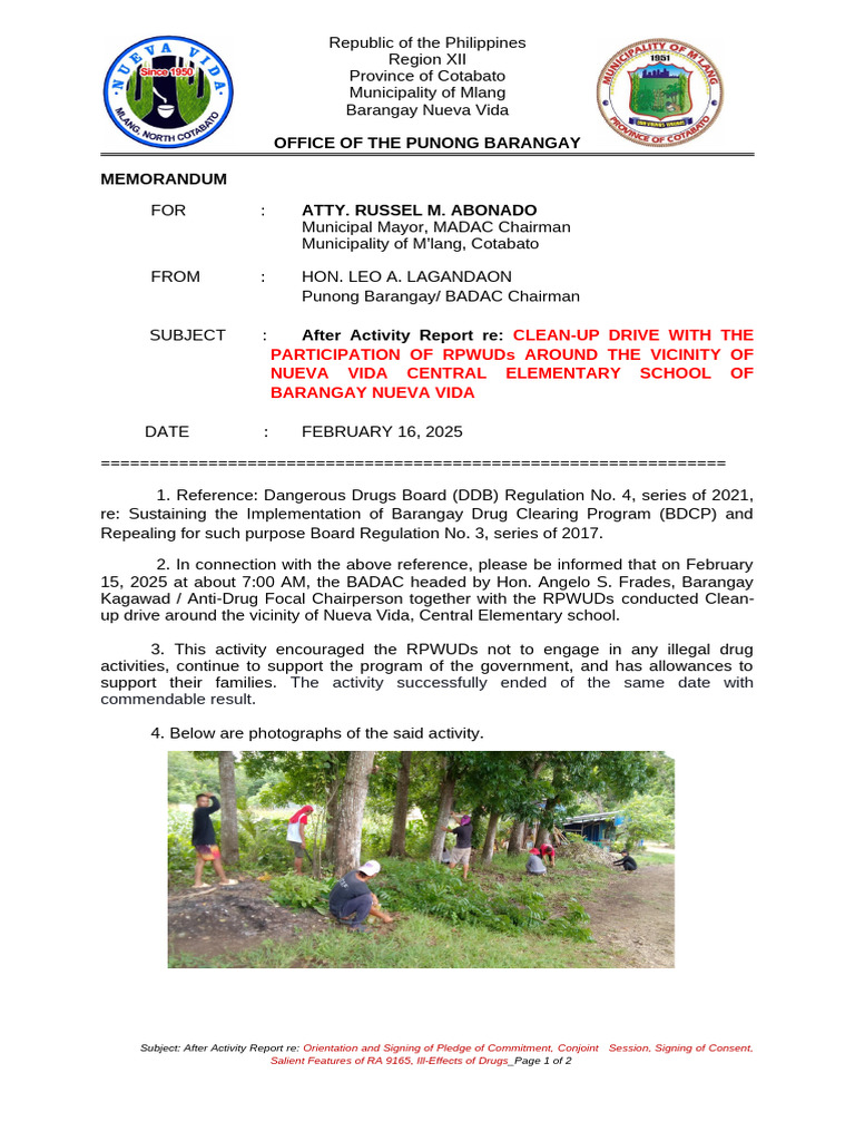 Sample AAR Narrative | PDF | Social Aspects Of Psychoactive Drugs | Drug Policy