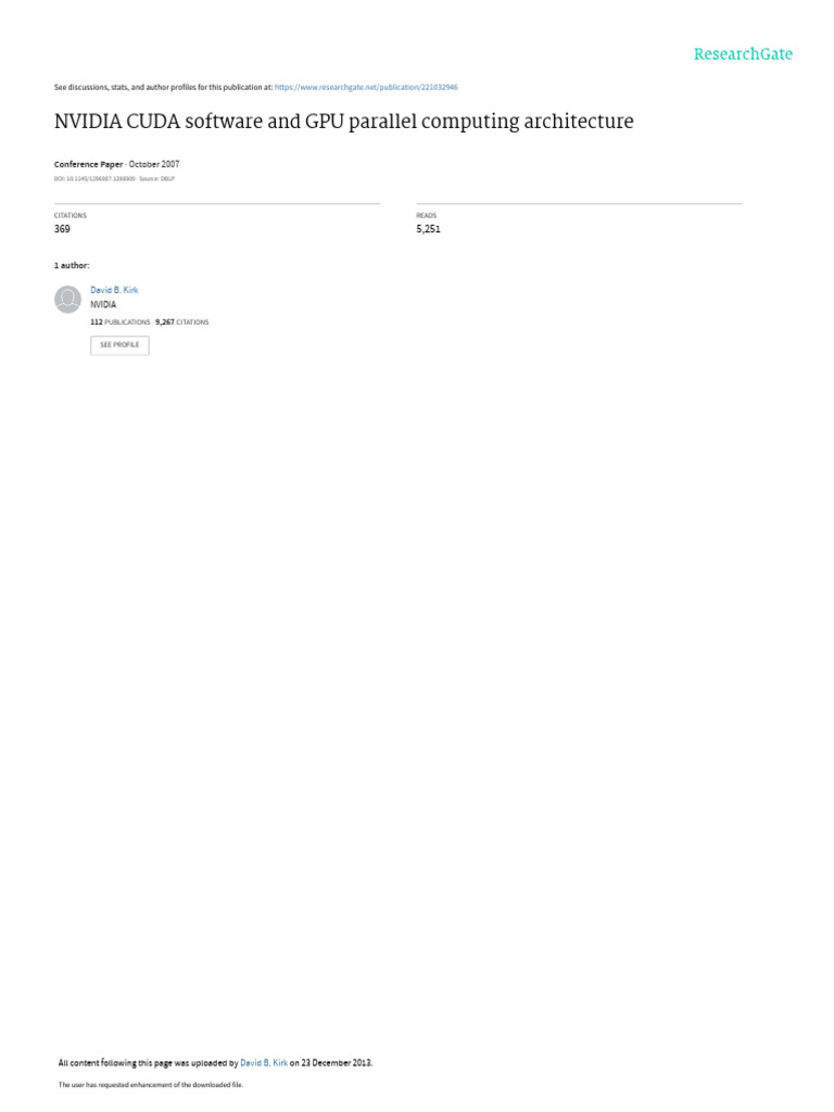 NVIDIA CUDA Software and GPU Parallel Computing Ar | PDF | Graphics Processing Unit | Thread ...