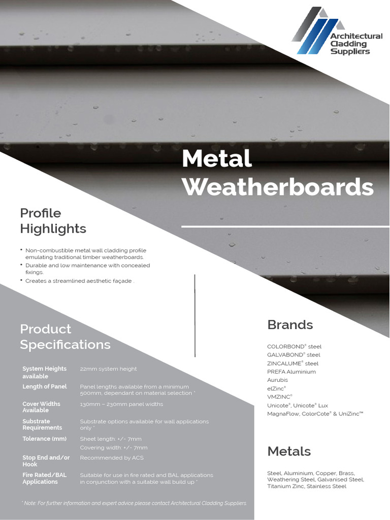 Metal Weatherboard Cladding Solutions | PDF | Building Materials ...