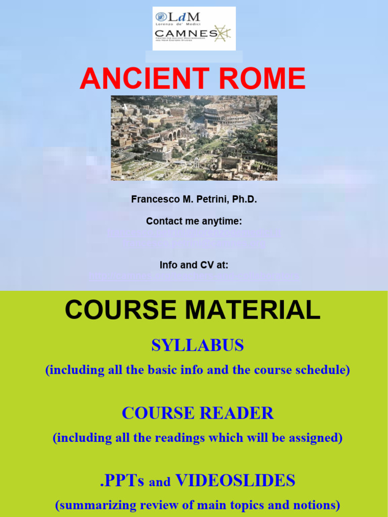 Overview of Ancient Rome History | PDF