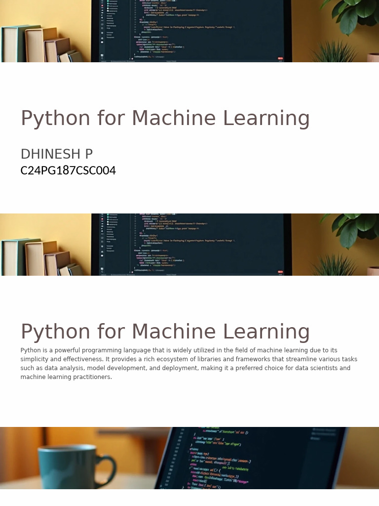 Python For Machine Learning 1 | PDF | Machine Learning | Computing