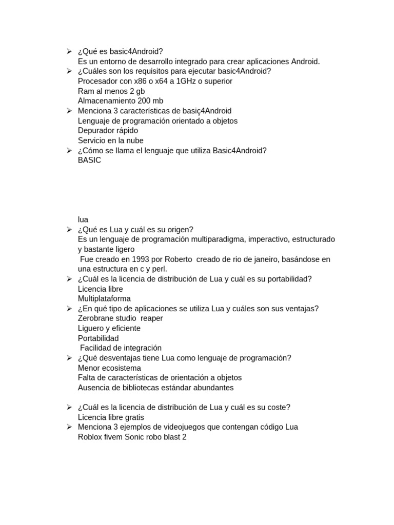 Introducción a Basic4Android y Lua | PDF