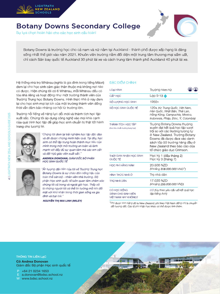 Botany Downs Secondary College Profile | PDF