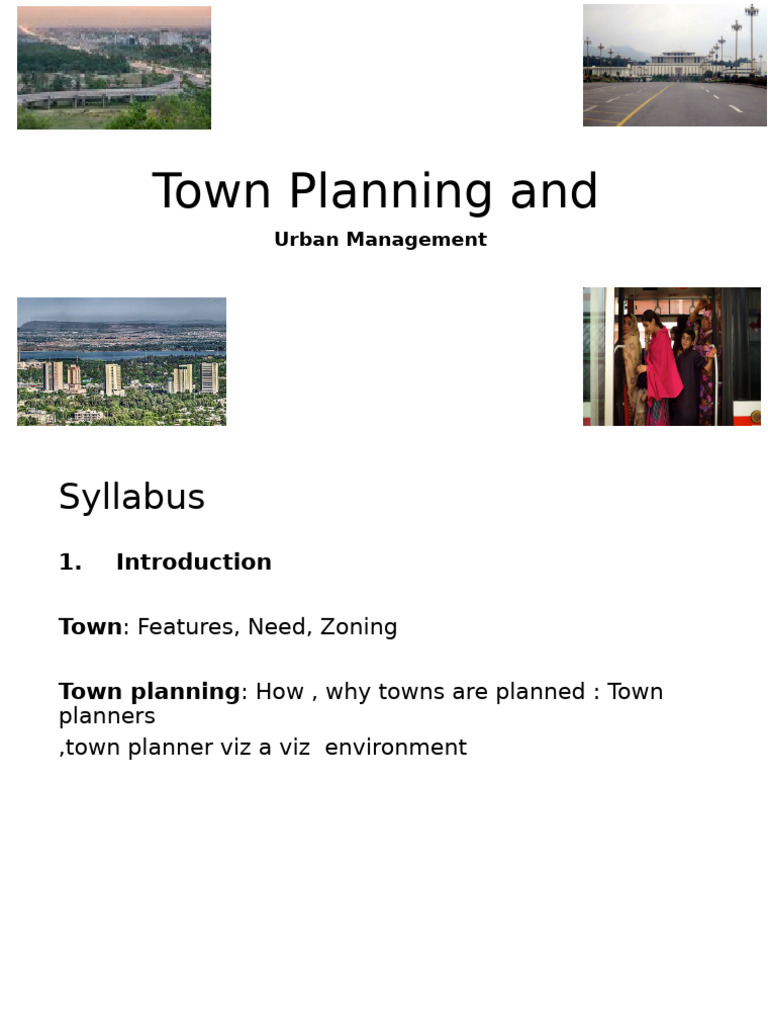 Town Planning and Urban Management Syllabus | PDF | Urban Planning ...