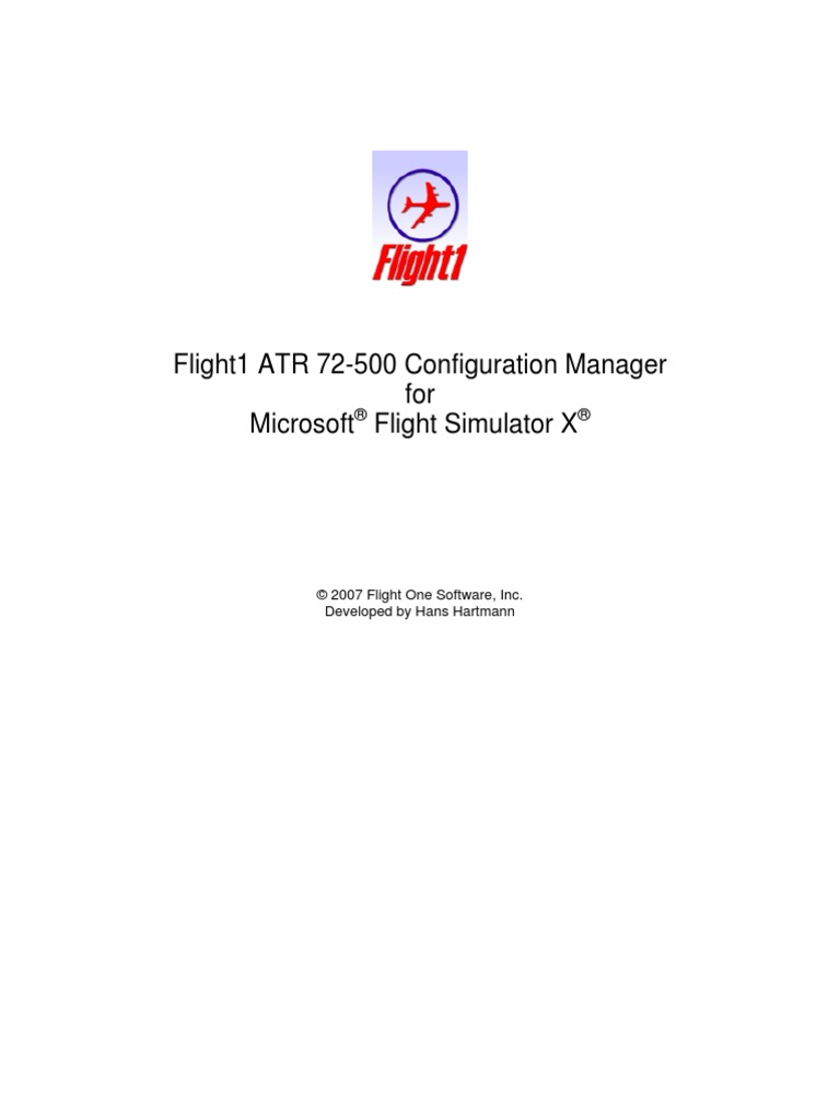 Flight1 ATR 72-500 Configuration Manager For Microsoft Flight Simulator ...