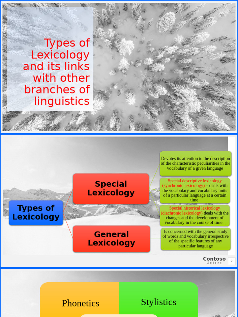 Lexicology Types and Linguistic Connections | PDF | Lexicology ...