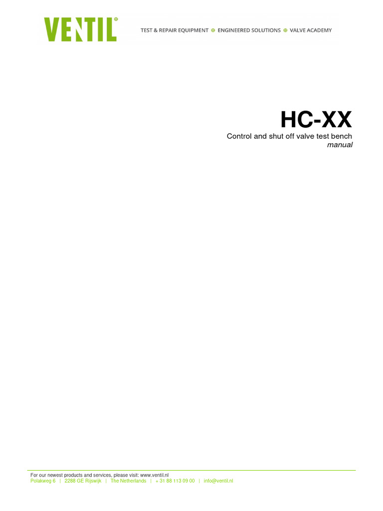 Shop Equip 19 HC-100 Manual | PDF | Valve | Pump