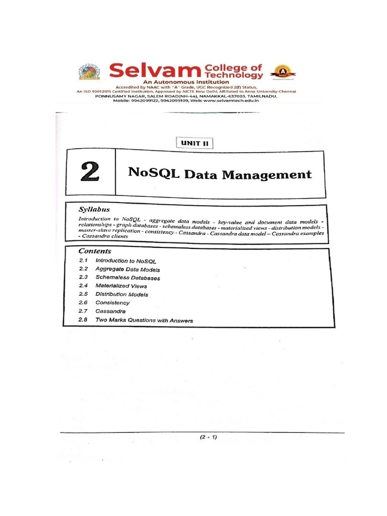 big data unit 2 (1) | PDF | Engineering | Computer Science