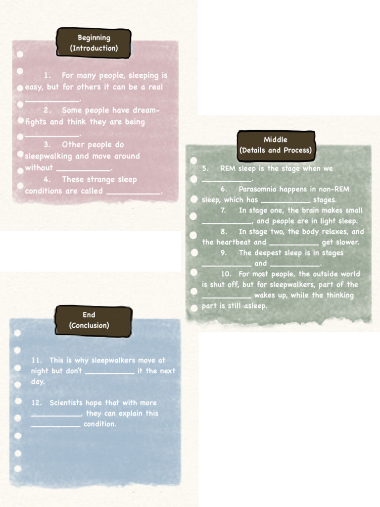 Parasomnia Summary | PDF