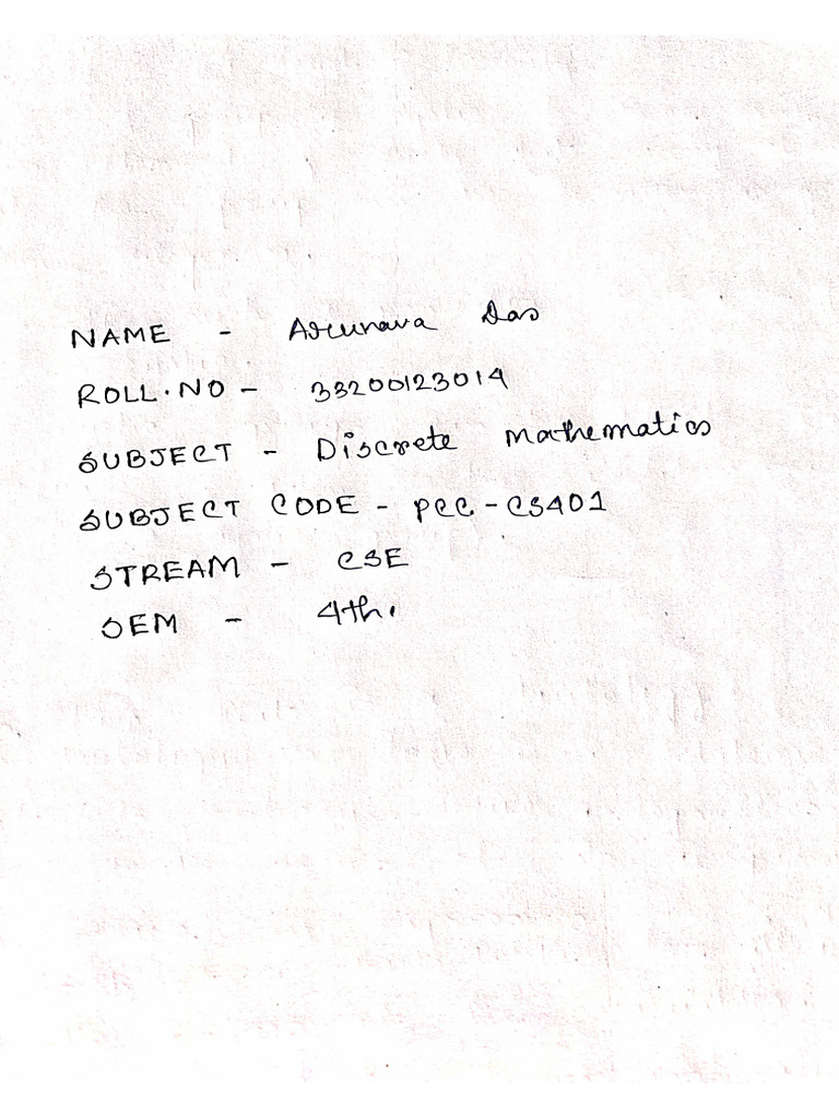 Mathematics Ca2 Pcc-cs401 33200123014 | PDF