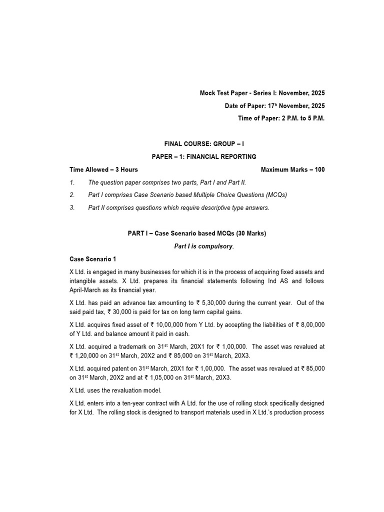 Mtp-I FR Questions | PDF | Equity (Finance) | Fair Value