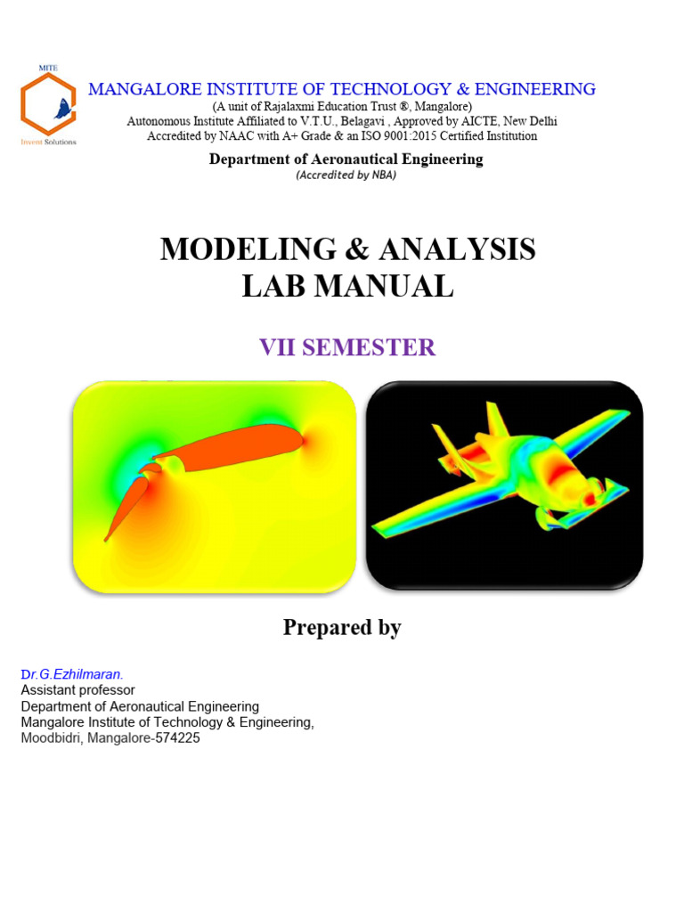 Aeronautical Engineering Lab Manual | PDF | Strength Of Materials | Airfoil