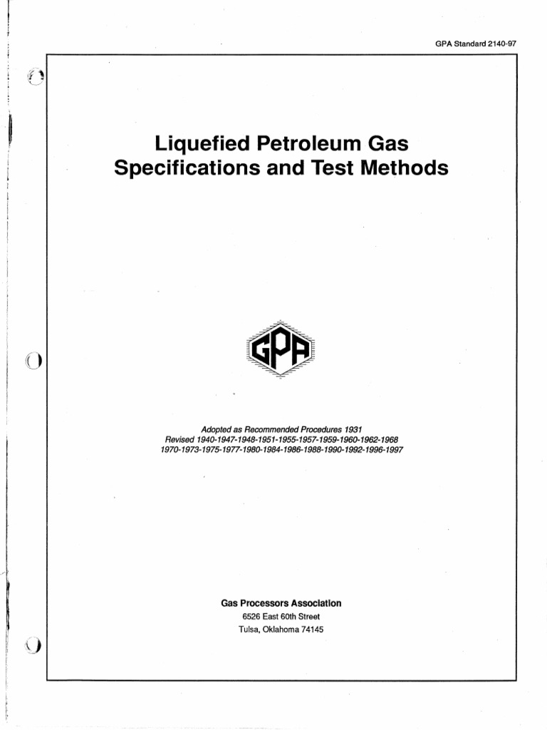 Propane Specifications | PDF