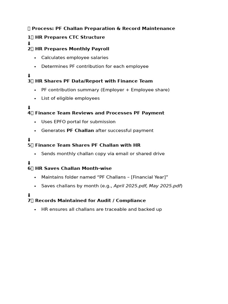 PF Process Flow | PDF