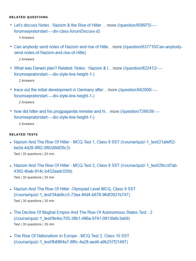 Nazism and Hitler's Rise Notes | PDF