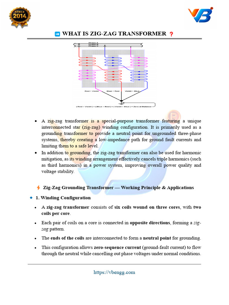 Zig-Zag Transformer Overview and Uses | PDF | Transformer | Inductor