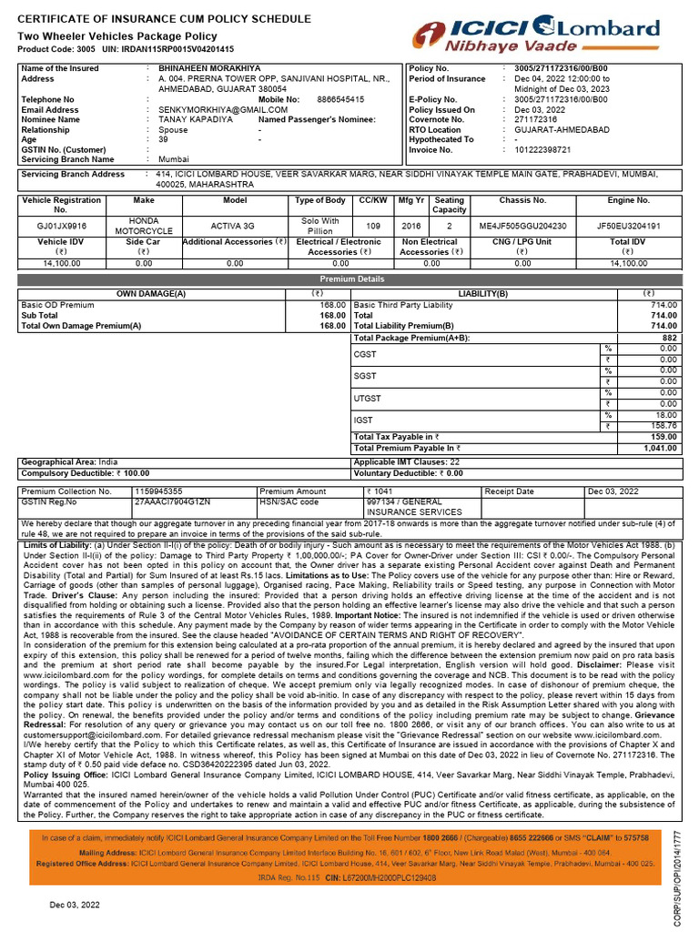 downloadfile (1) | PDF | Insurance | Pro Rata