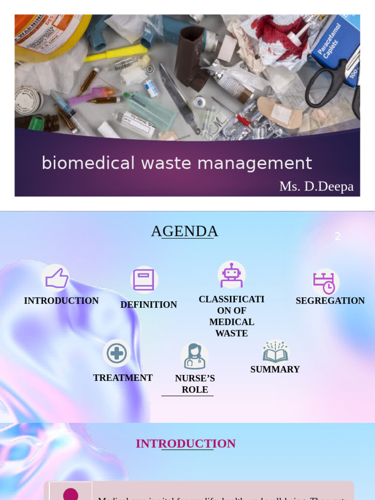 Biomedical Waste Management Guide | PDF | Waste | Determinants Of Health