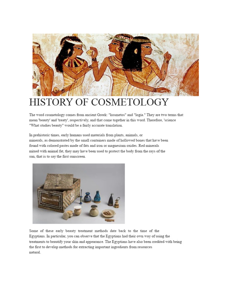 History of Cosmetology | PDF | Ancient Egypt | Cosmetics
