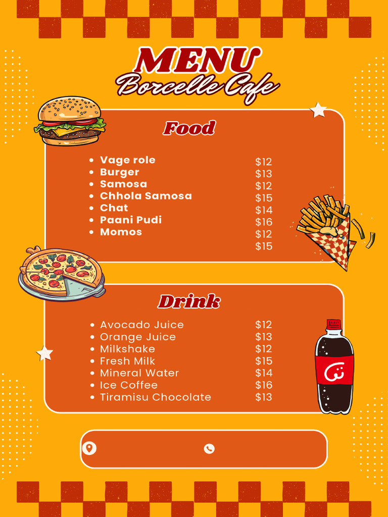 Orange and Yellow Playful Retro Cafe Food Menu | PDF