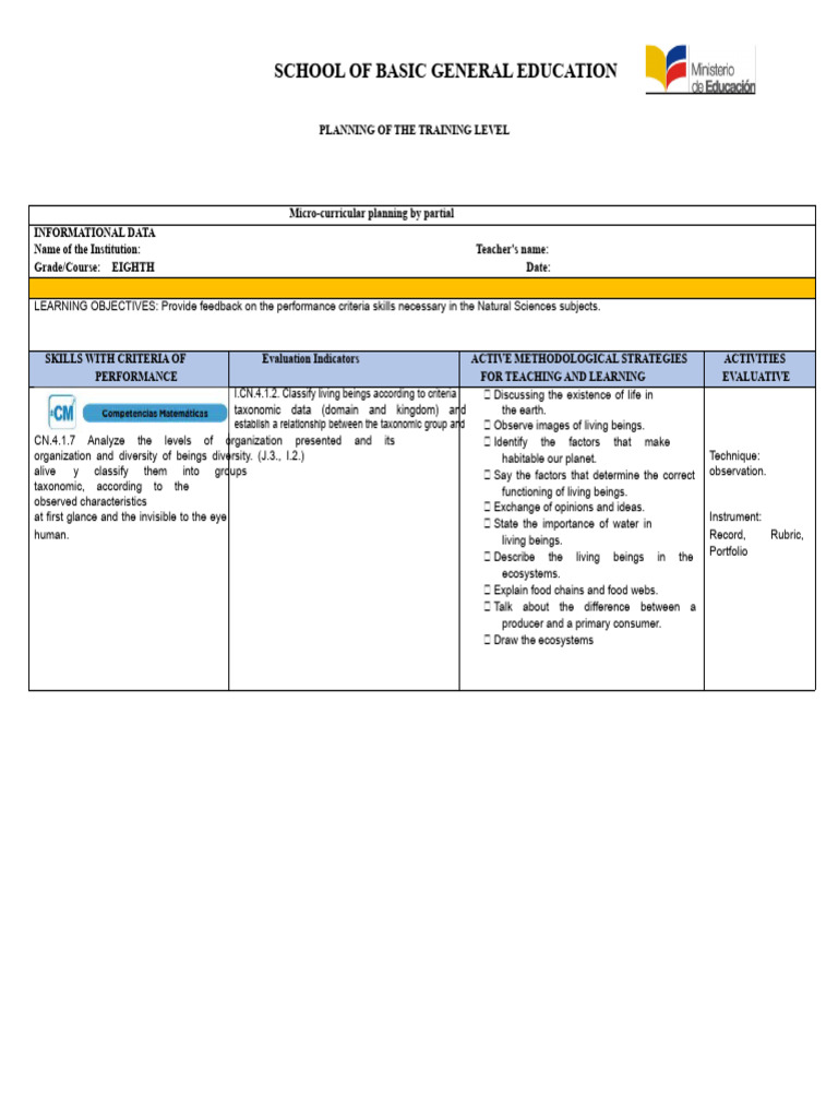 Eighth Grade Natural Sciences Curriculum | PDF | Science | Methodology
