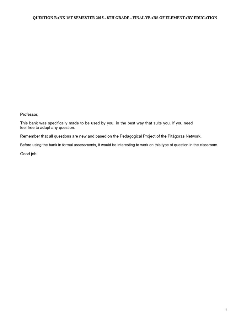 Portuguese Language 8th Grade 1st Semester 2015 | PDF | Médecins Sans ...