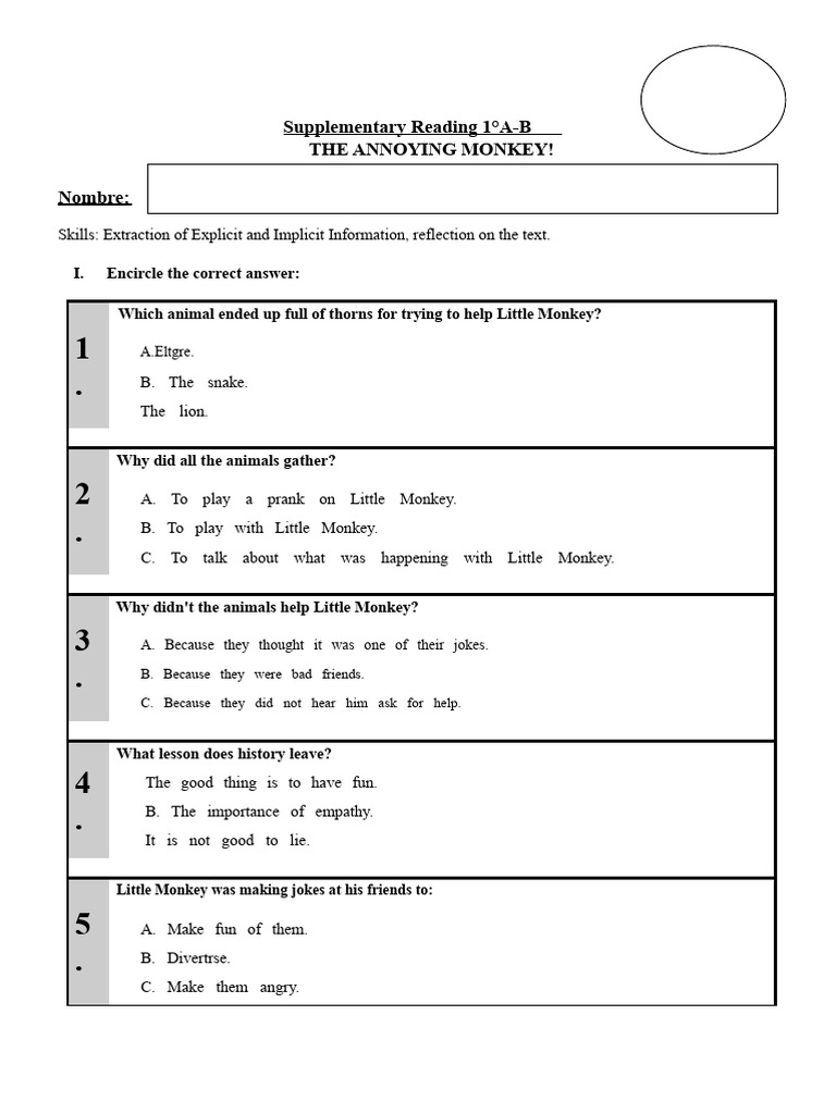 The Annoying Monkey! | PDF | Empathy | Psychology