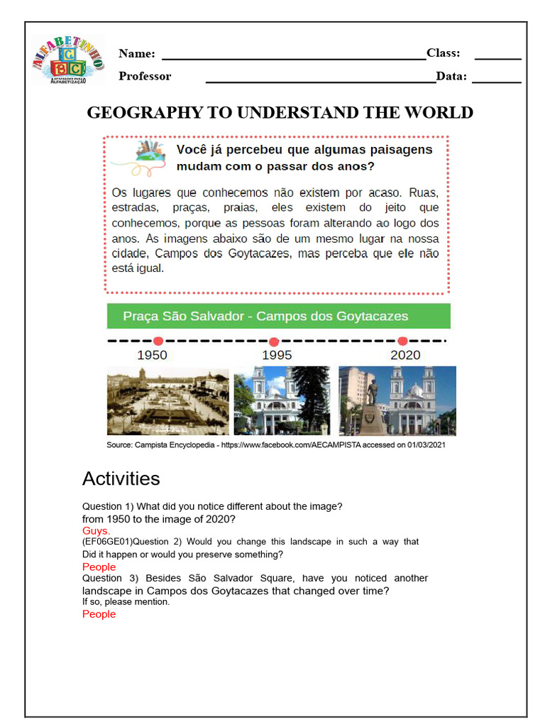 Geography - 6TH Grade - Answer Key 1B | PDF | Atmosphere Of Earth | Climate