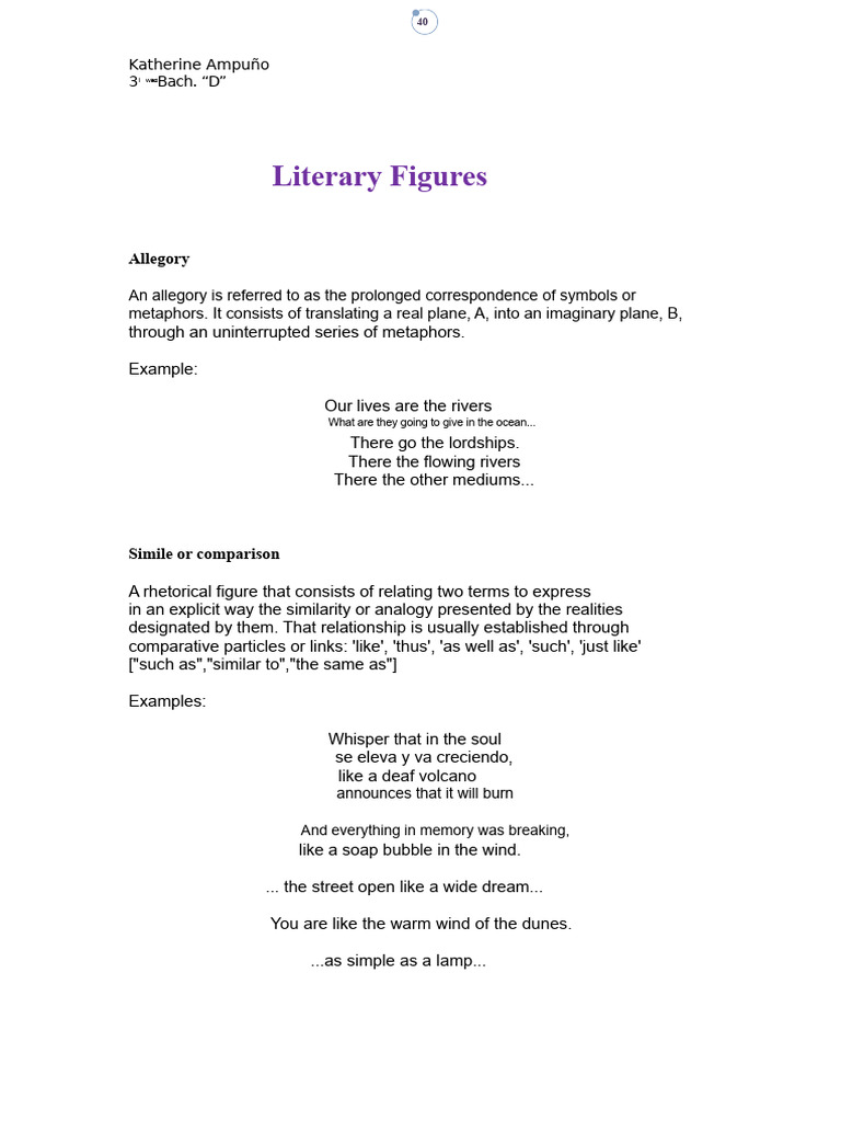 Literary Devices Explained: Allegory, Metaphor, and More | PDF ...