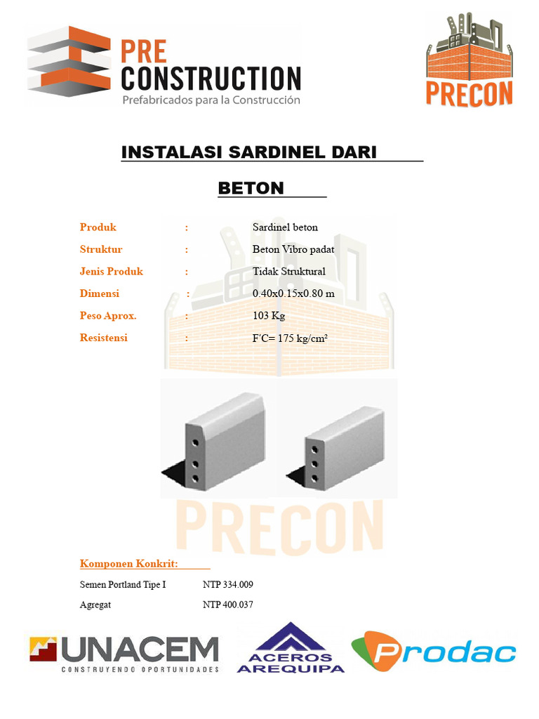 Instalasi Sardinel Beton yang Efektif | PDF