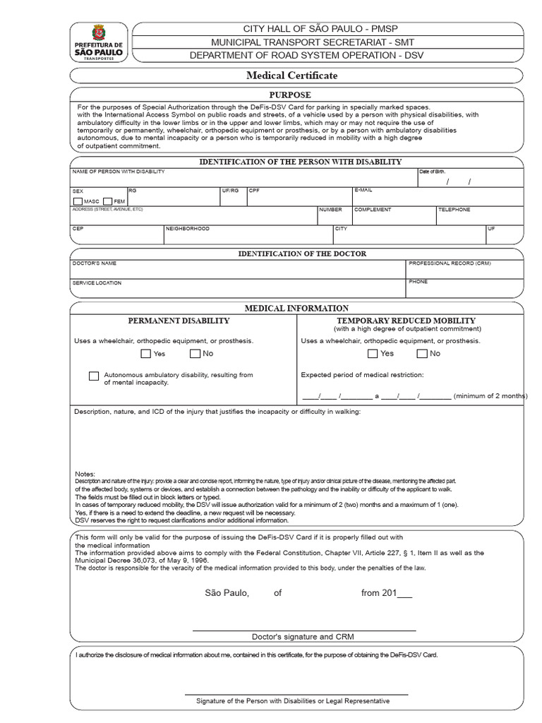 Medical Certificate 1279722161 | PDF | Disability | Medicine