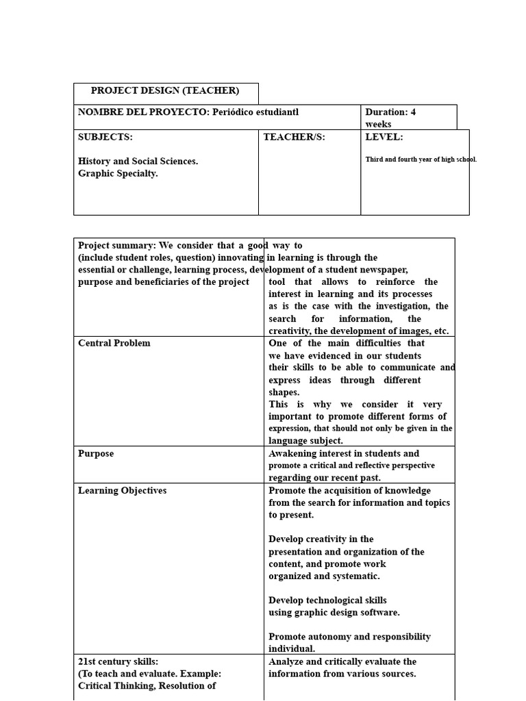 ABP Example School Newspaper Project in Secondary Education | PDF ...