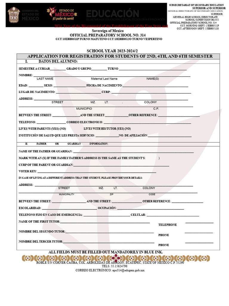 Enrollment Application For 2nd, 4th, and 6th Semester 2024 | PDF ...