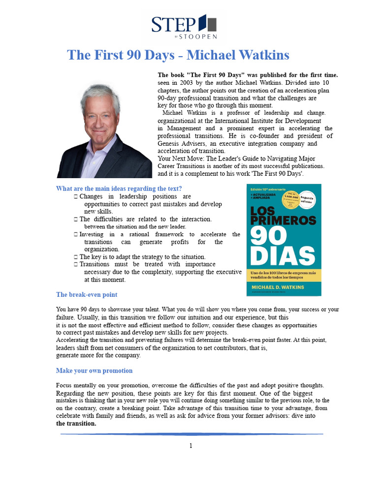 Mastering Leadership Transitions in 90 Days | PDF | Leadership | Goal