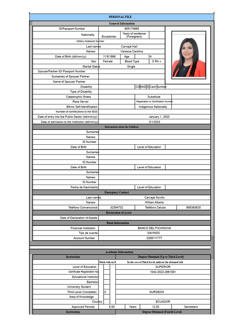 Personal Record Form and Residence Declaration | PDF | Government And ...