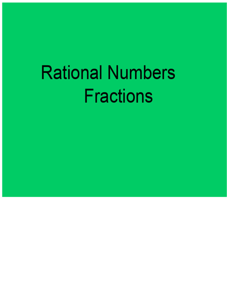 Fraction As A Quotient | PDF | Decimal | Rational Number