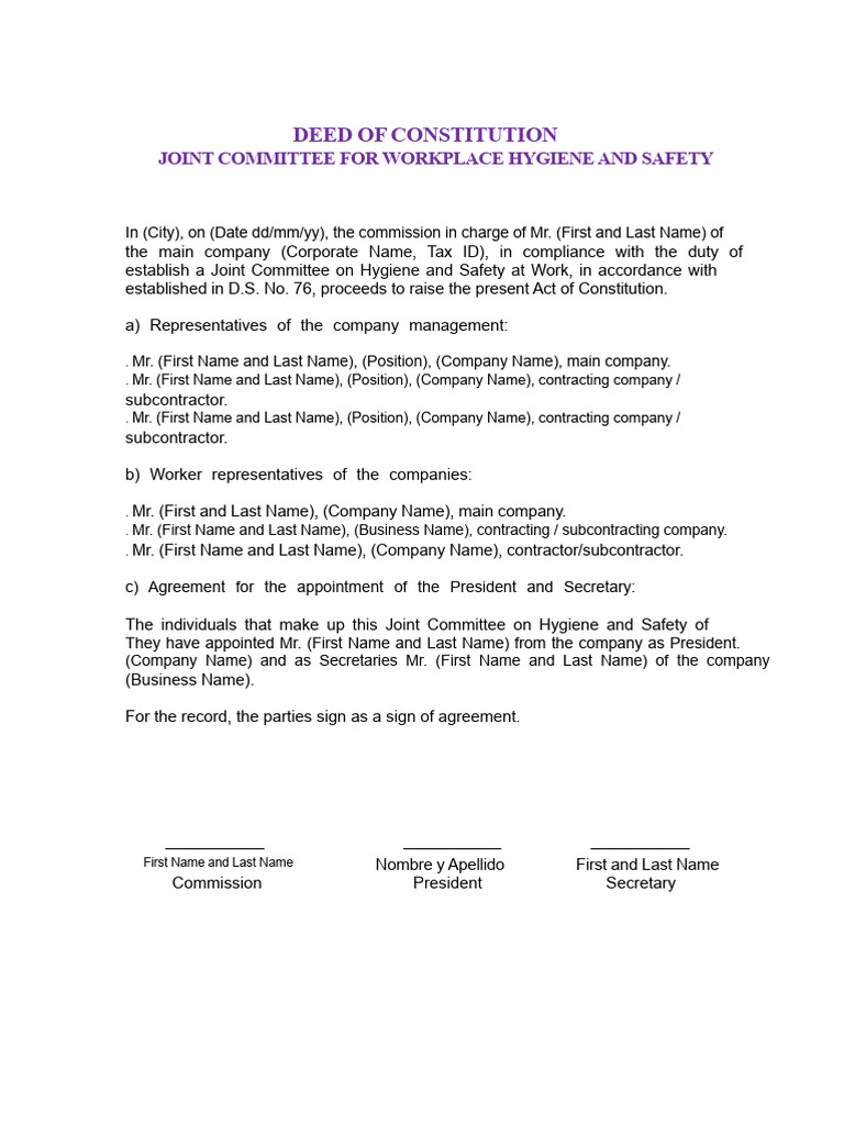 Constitution Act Cphs Faena | PDF