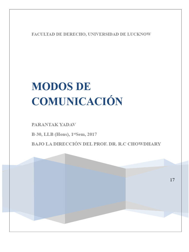 Modos de Comunicación | PDF | Comunicación | Comunicación no verbal