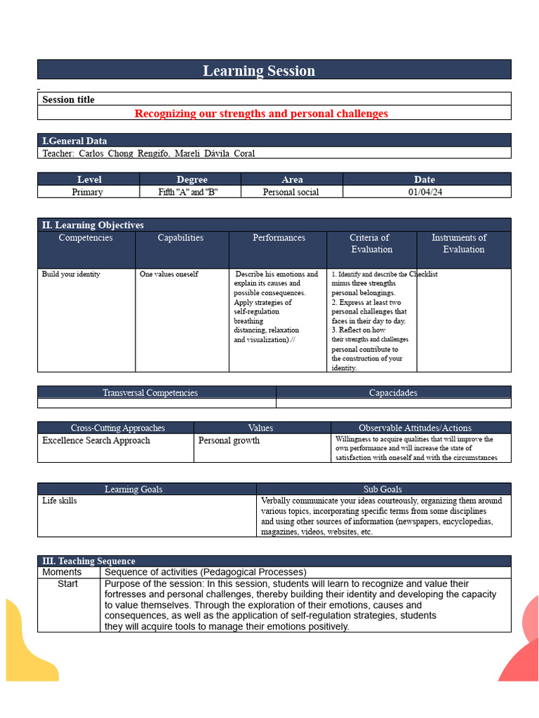 Recognizing Our Personal Strengths and Challenges | PDF | Emotional ...