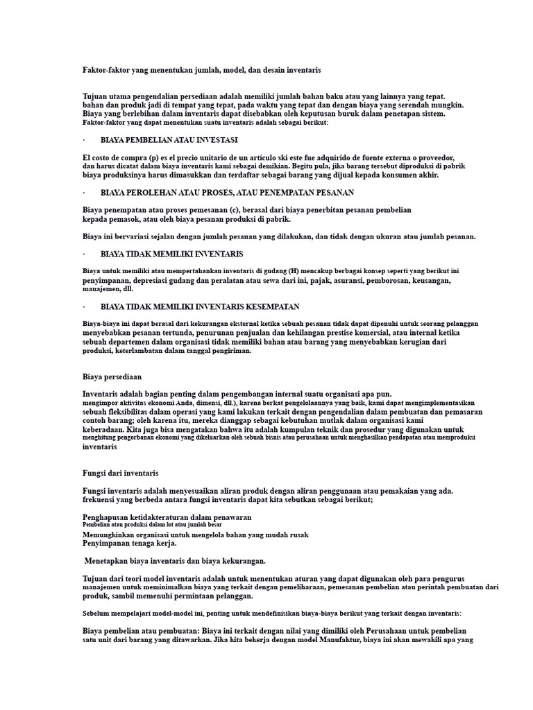 Faktor-Faktor Yang Menentukan Jumlah | PDF