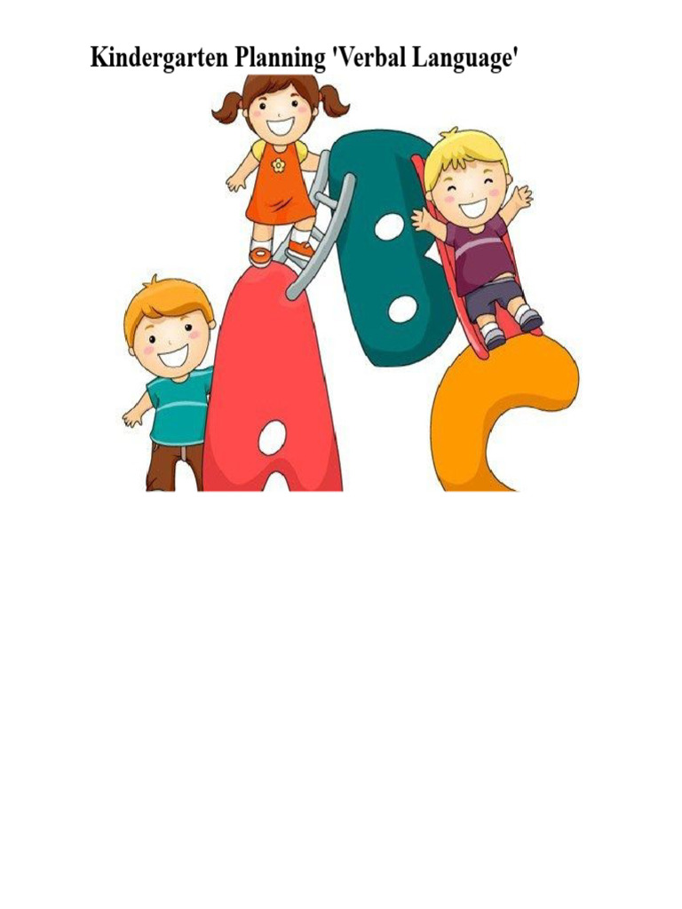 Verbal Language Planning Kindergarten B.N.O.new 1 | PDF | Word | Syllable