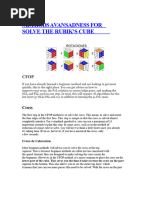 CFOP Method Cheat Sheet | PDF