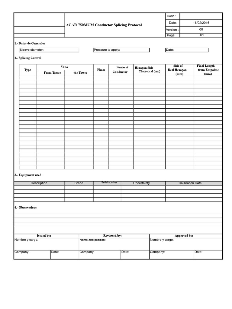 Cable Splicing Protocol | PDF