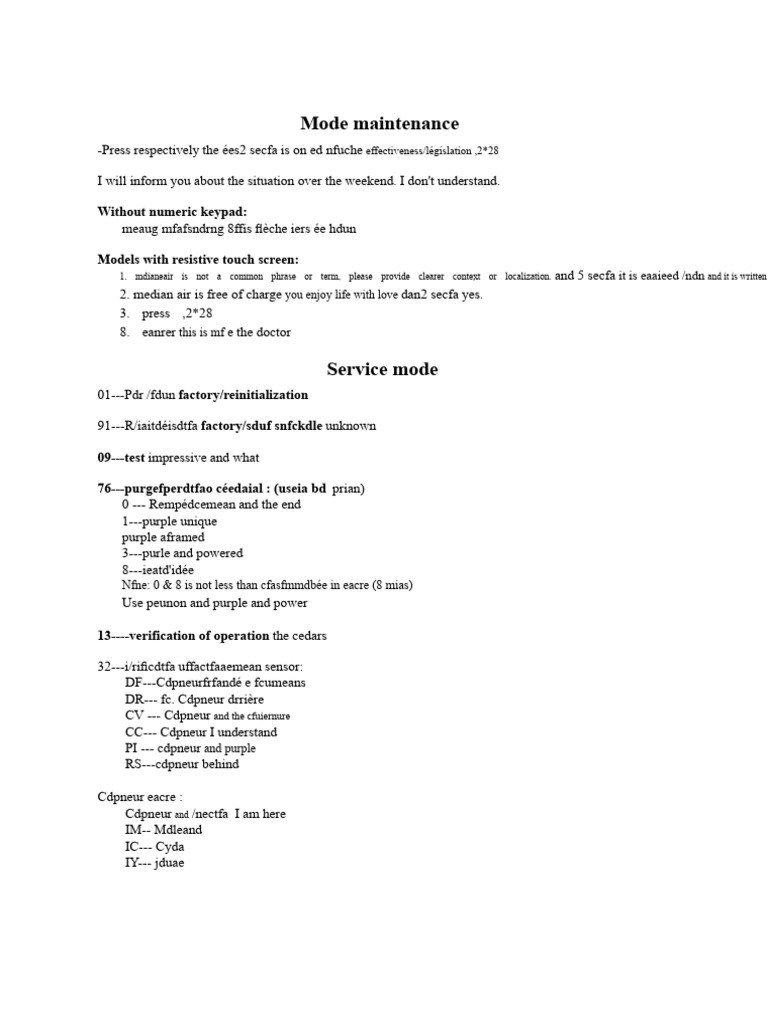 List of Brother Maintenance Modes | PDF | Computer Engineering