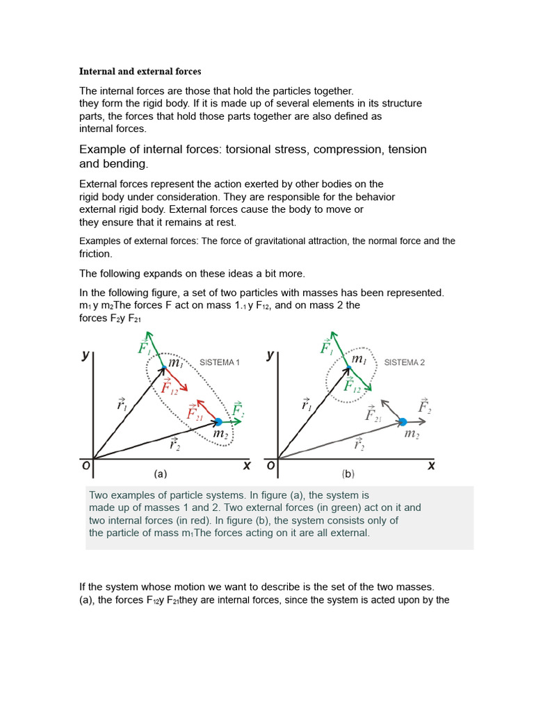 Internal vs. External Forces Explained | PDF