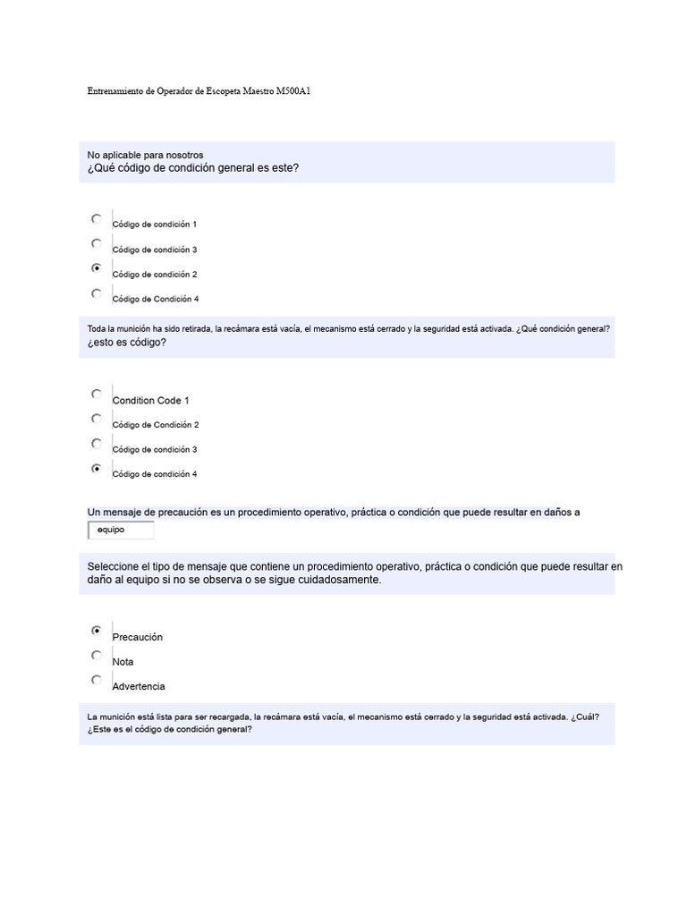 Entrenamiento de Operador de Escopeta Maestro M500A1 | PDF | Escopeta ...
